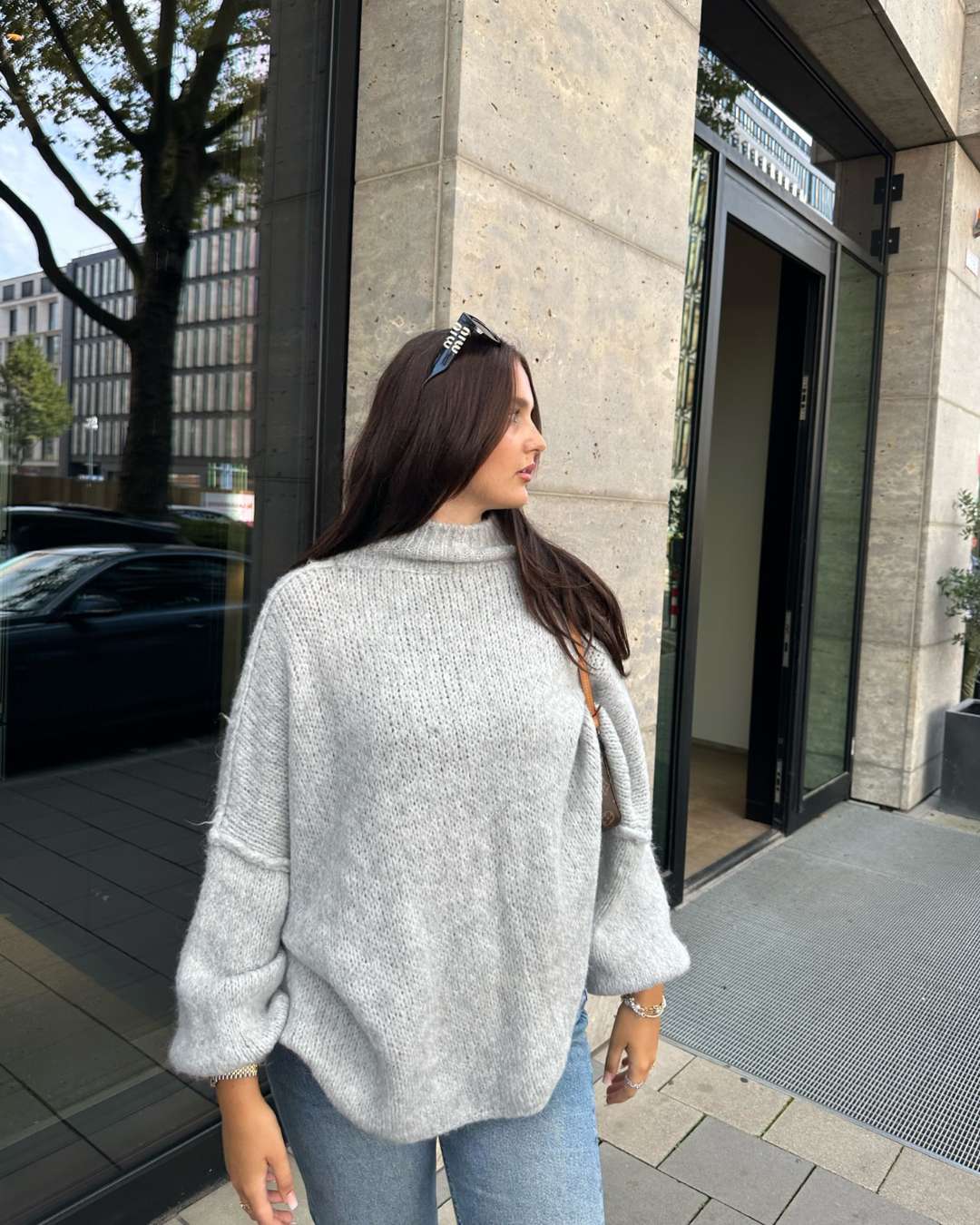 CELINE OVERSIZED STRICK PULLOVER MAUSGRAU – Ellcee Studio