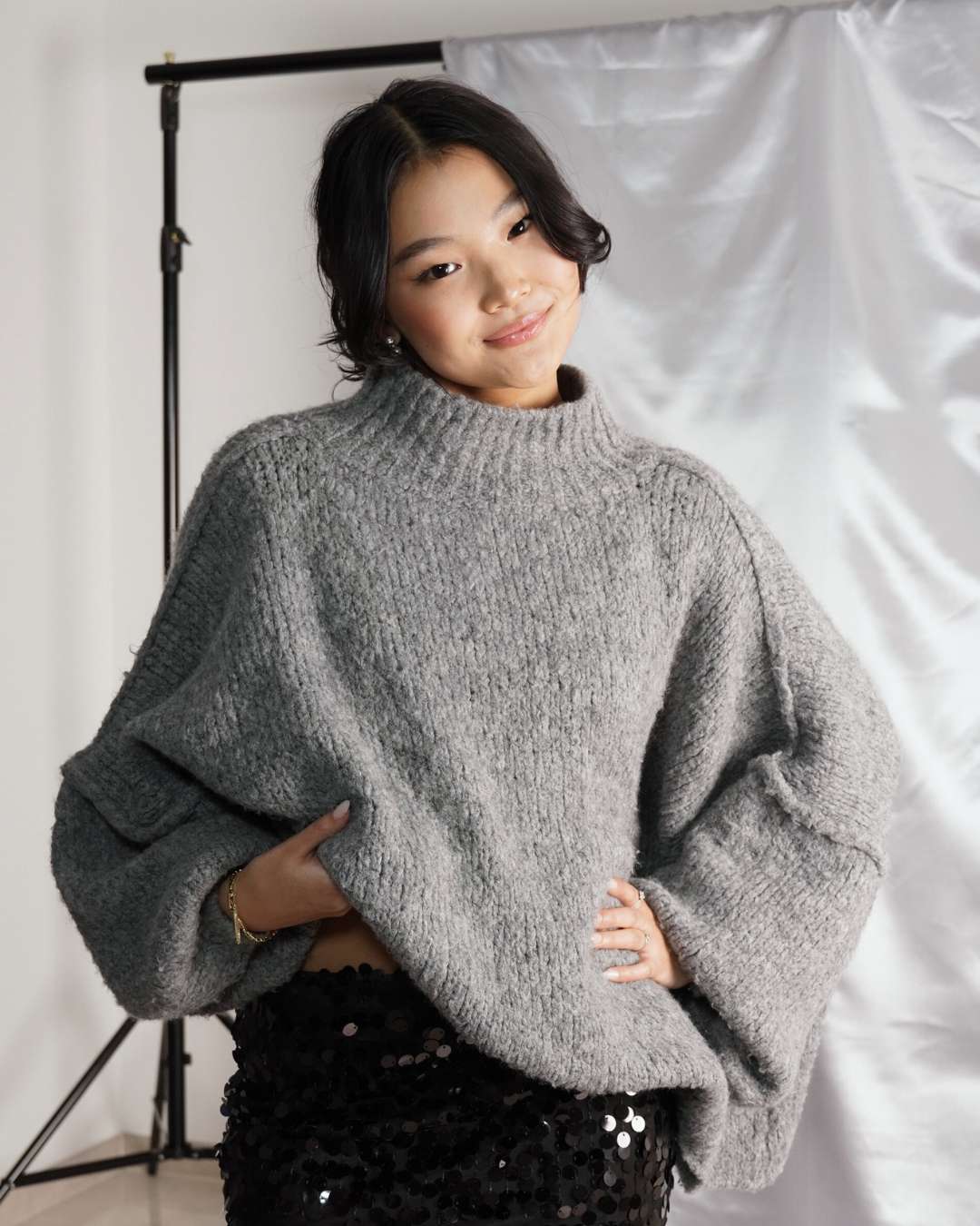 CELINE PULLOVER GRAU – Ellcee Studio