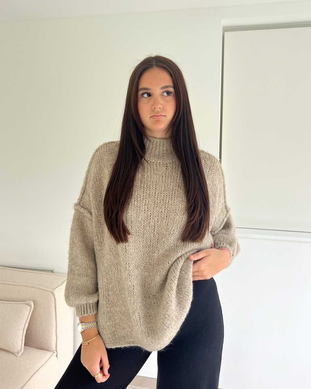 CELINE OVERSIZED STRICK PULLOVER MAUVE – Ellcee Studio